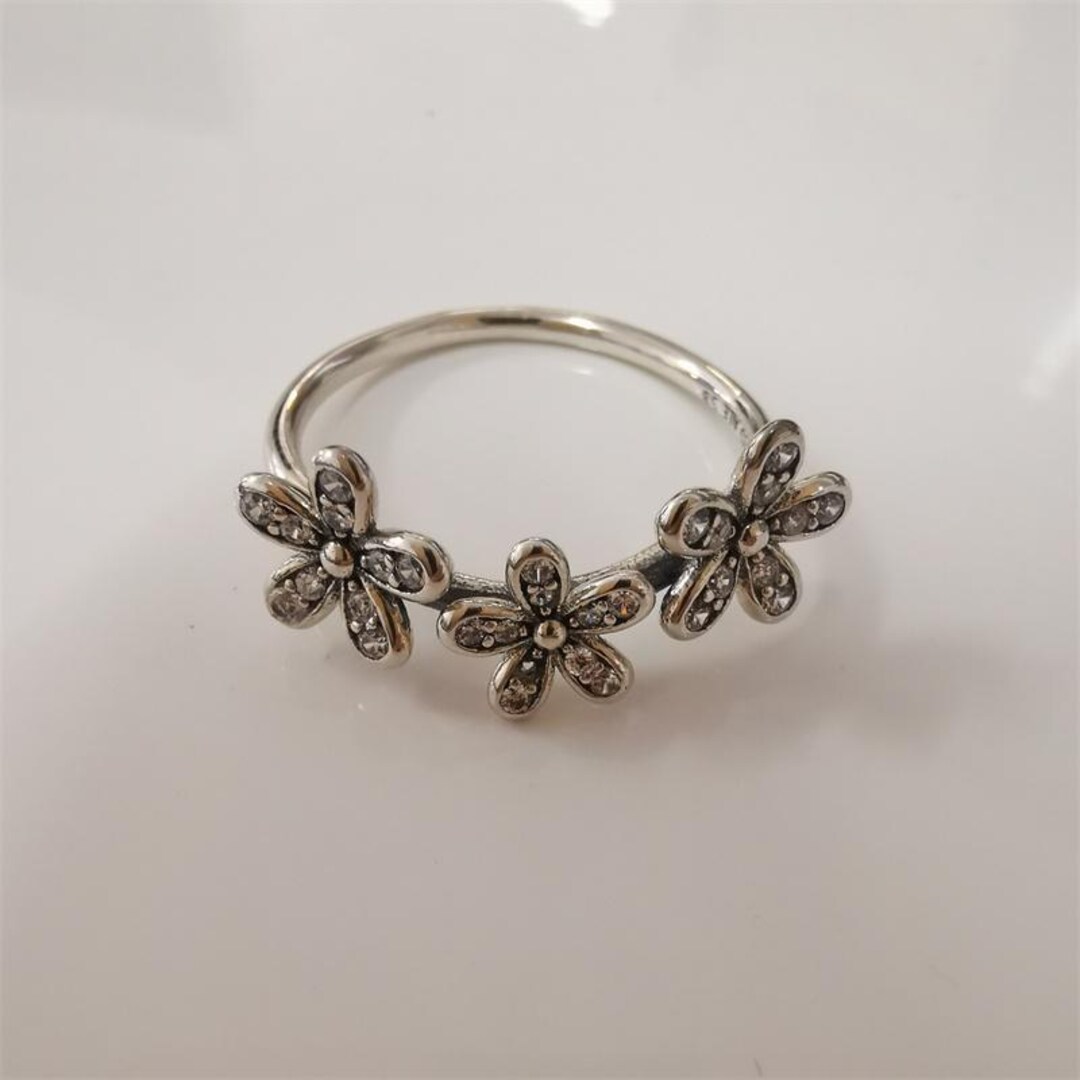 Bn Retired Pandora Ss Triple Dazzling Daisy Ring - Etsy