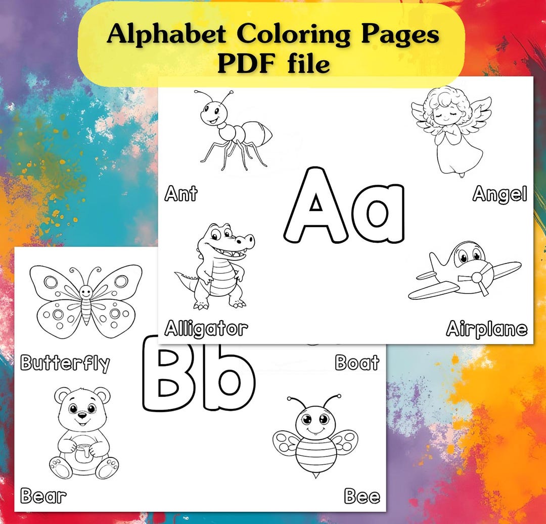 ABC Alphabet Coloring Pages, Preschool Printable Activity, Baby First ...