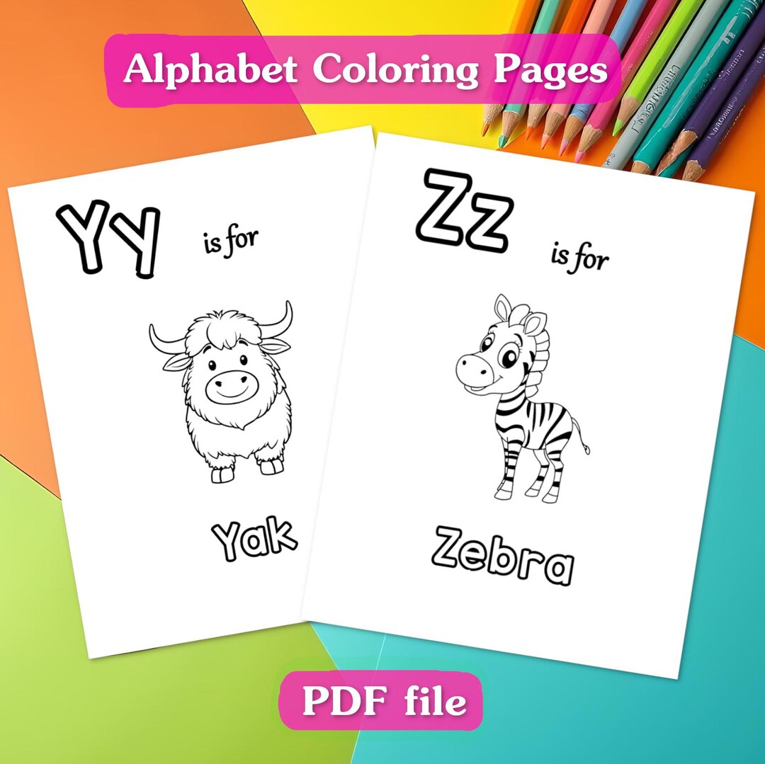 ABC Alphabet Coloring Pages Printable, Preschool Letter Worksheets PDF ...