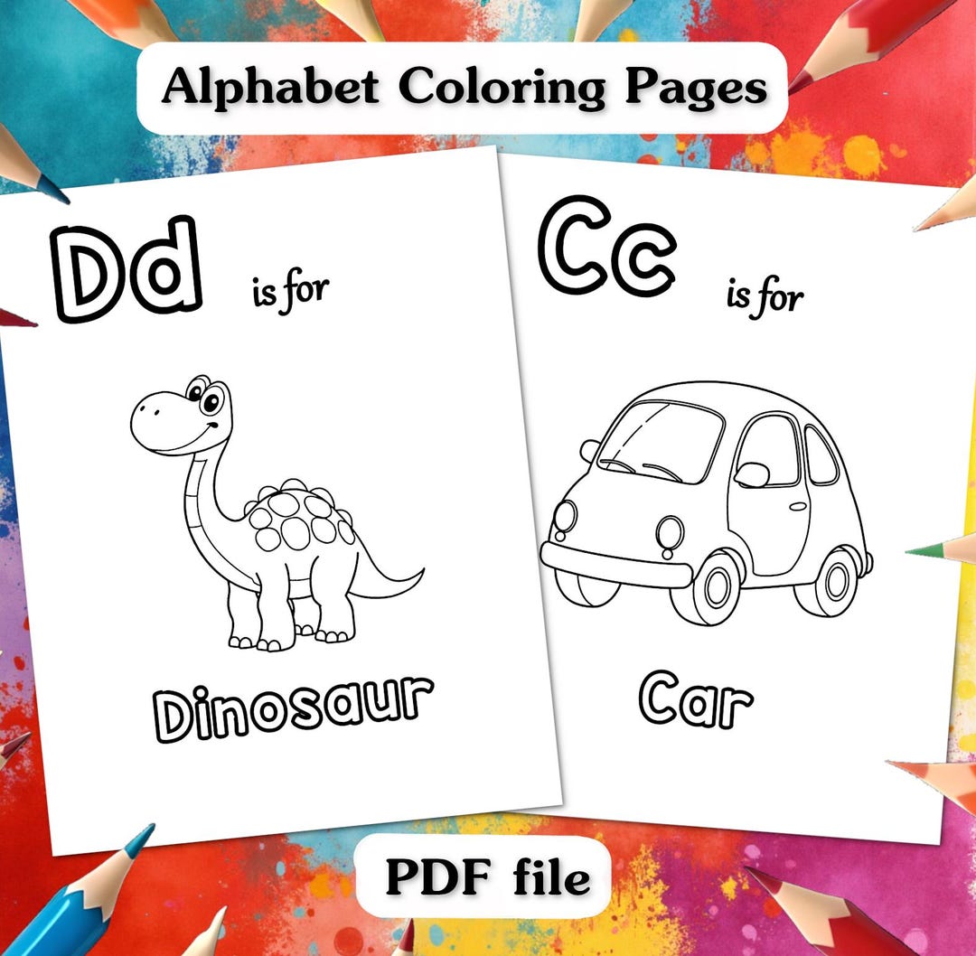ABC Alphabet Coloring Pages, Preschool Printable Activity, Baby First ...