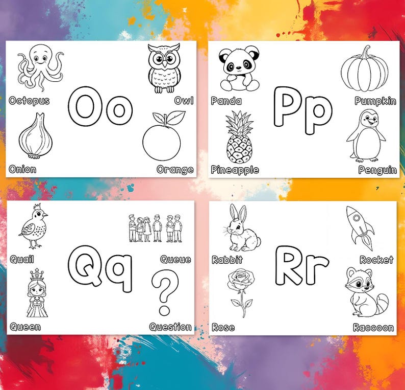 ABC Alphabet Coloring Pages, Preschool Printable Activity, Baby First ...