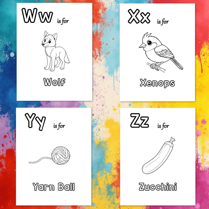 ABC Alphabet Coloring Pages, Preschool Printable Activity, Baby First ...