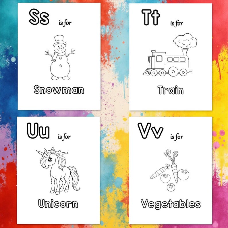 ABC Alphabet Coloring Pages, Preschool Printable Activity, Baby First ...