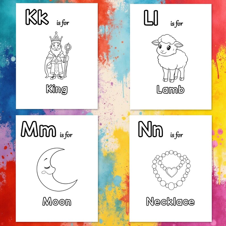 ABC Alphabet Coloring Pages, Preschool Printable Activity, Baby First ...