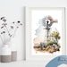Set of 3 South African Windpomp Watercolour Digital Download - Etsy