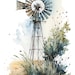Set of 3 South African Windpomp Watercolour Digital Download - Etsy
