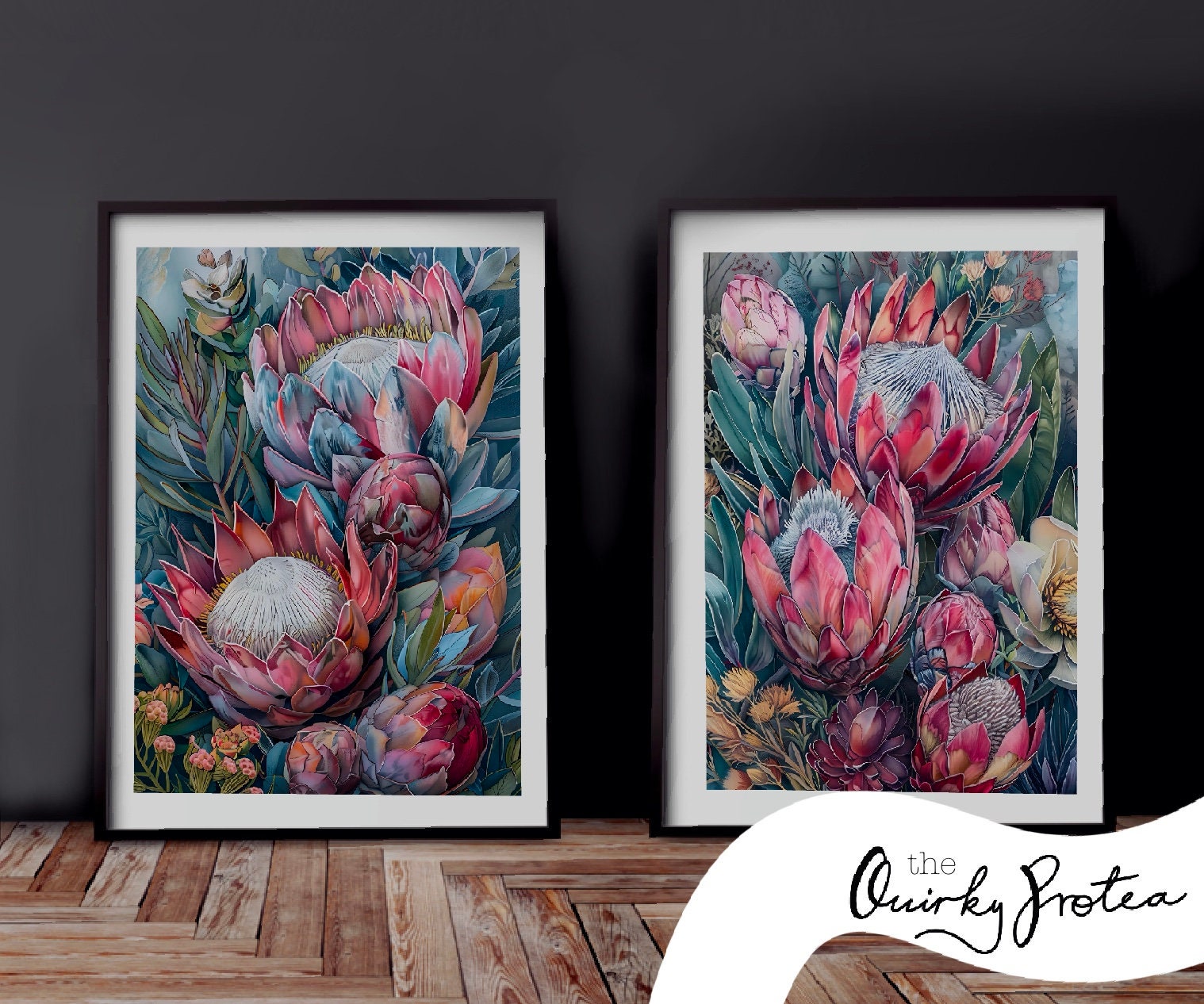 Protea Watercolour Prints: South African Flower Art (digital Download ...