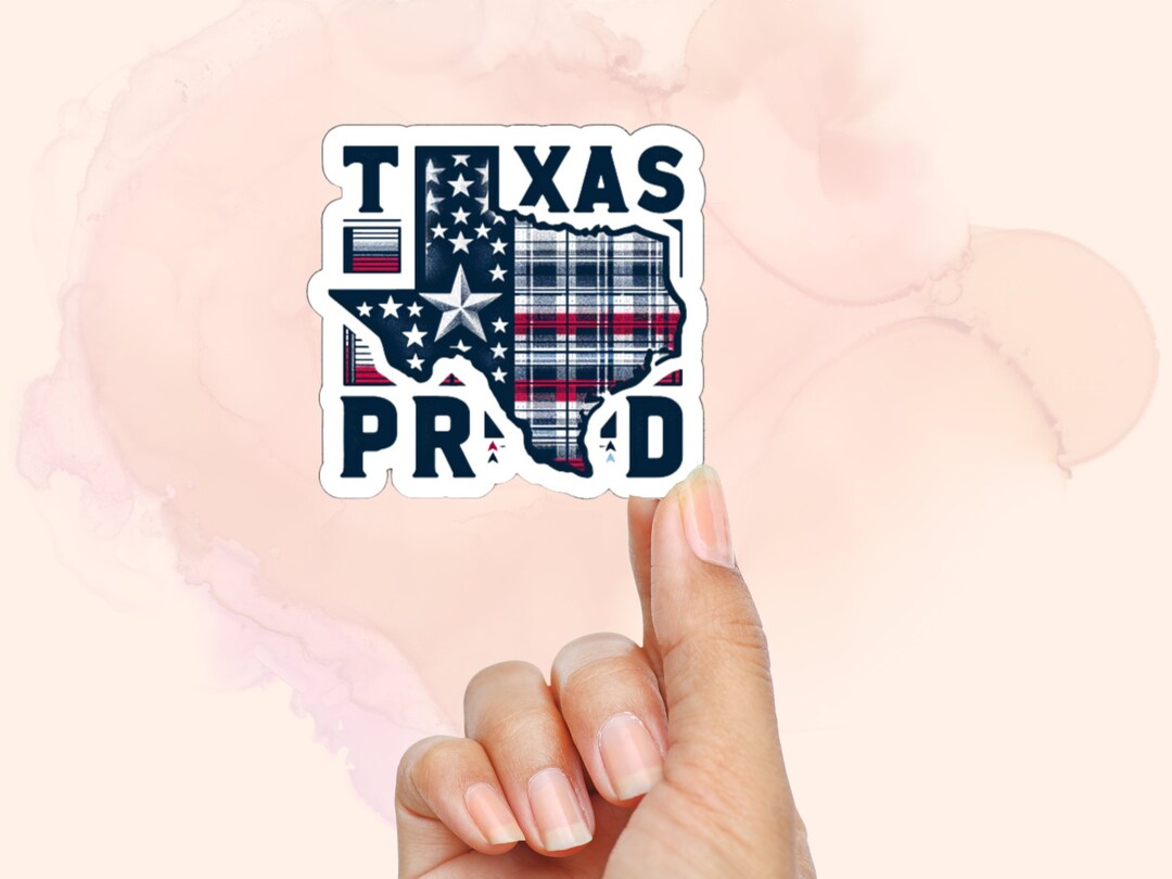 Texas Proud With Texas Flag Sticker, Kindle Sticker, Bookish Sticker ...