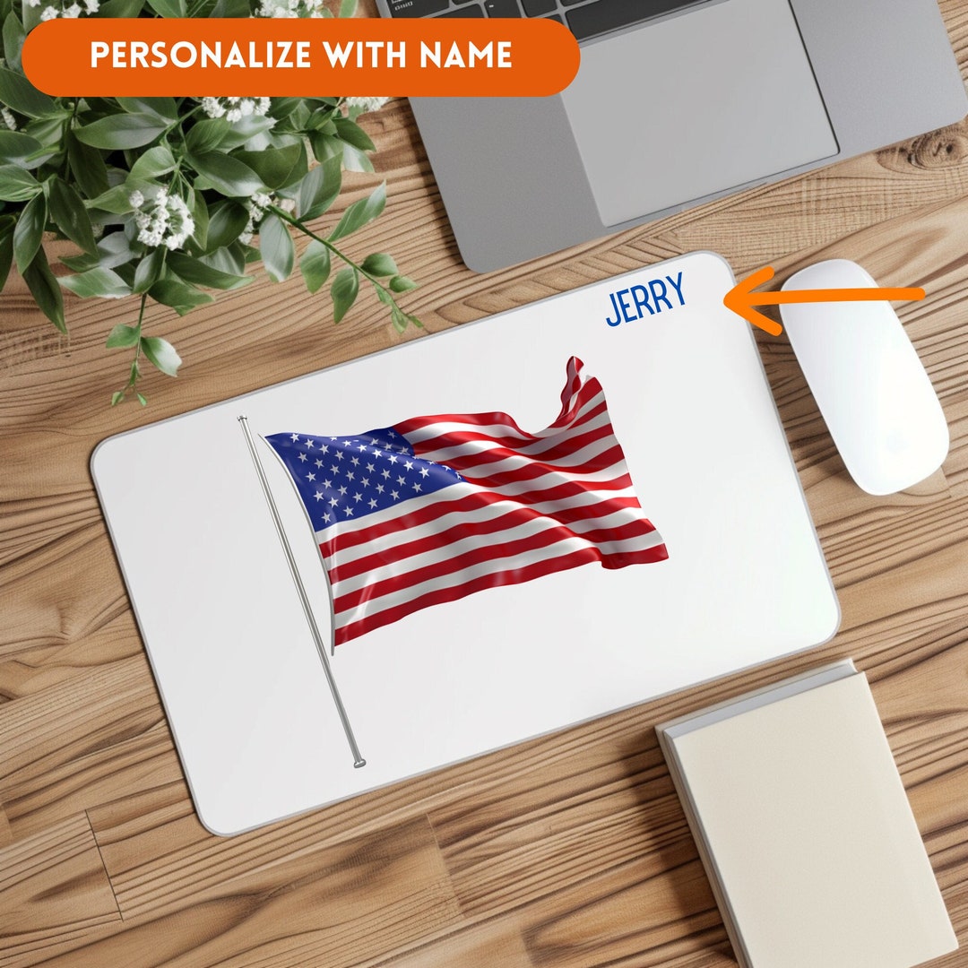 American Flag Desk Mat for Home Office Flag Gift Personal Desk Mat With ...