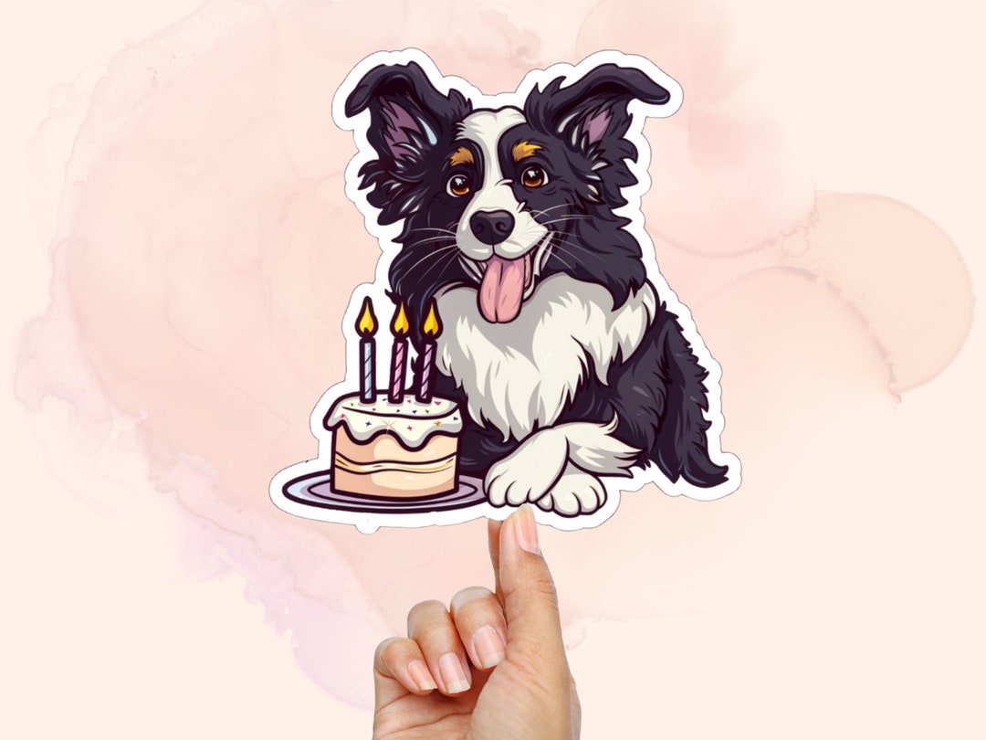 Collie Birthday Sticker, Kindle Stickers, Bookish Stickers, Animal ...