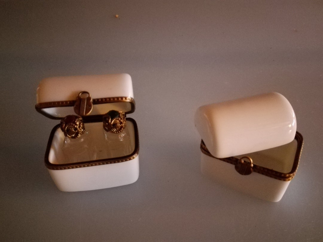 Small Porcelain Box With Glass Perfume Bottles - Etsy