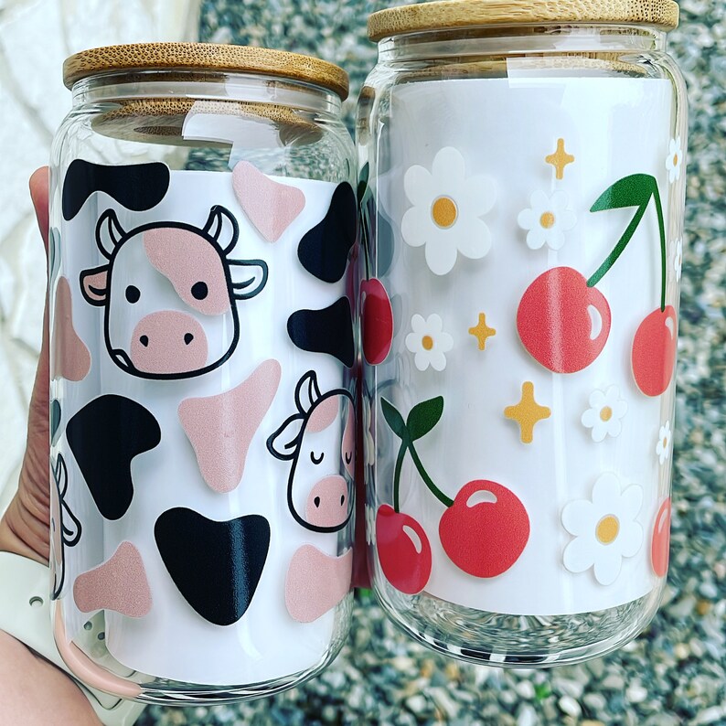 Cow Tumbler Wrap Brown and White Cow Cup Wrap Cow Cup Wrap Ready to ...