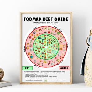 FODMAP Diet Guide Poster Low Fodmap Food List Meal Plan for Irritable ...