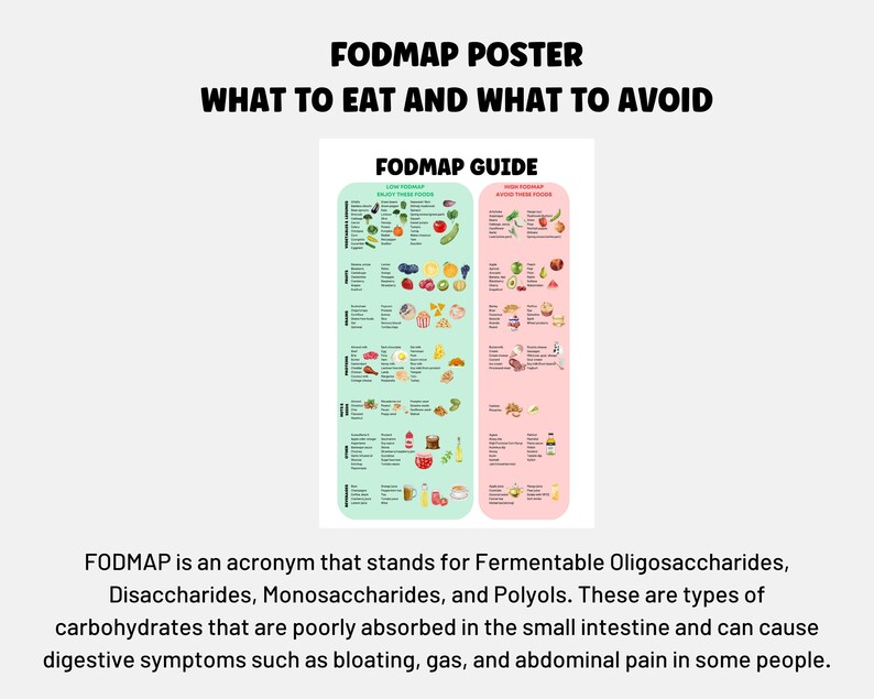 FODMAP Diet Poster - Etsy