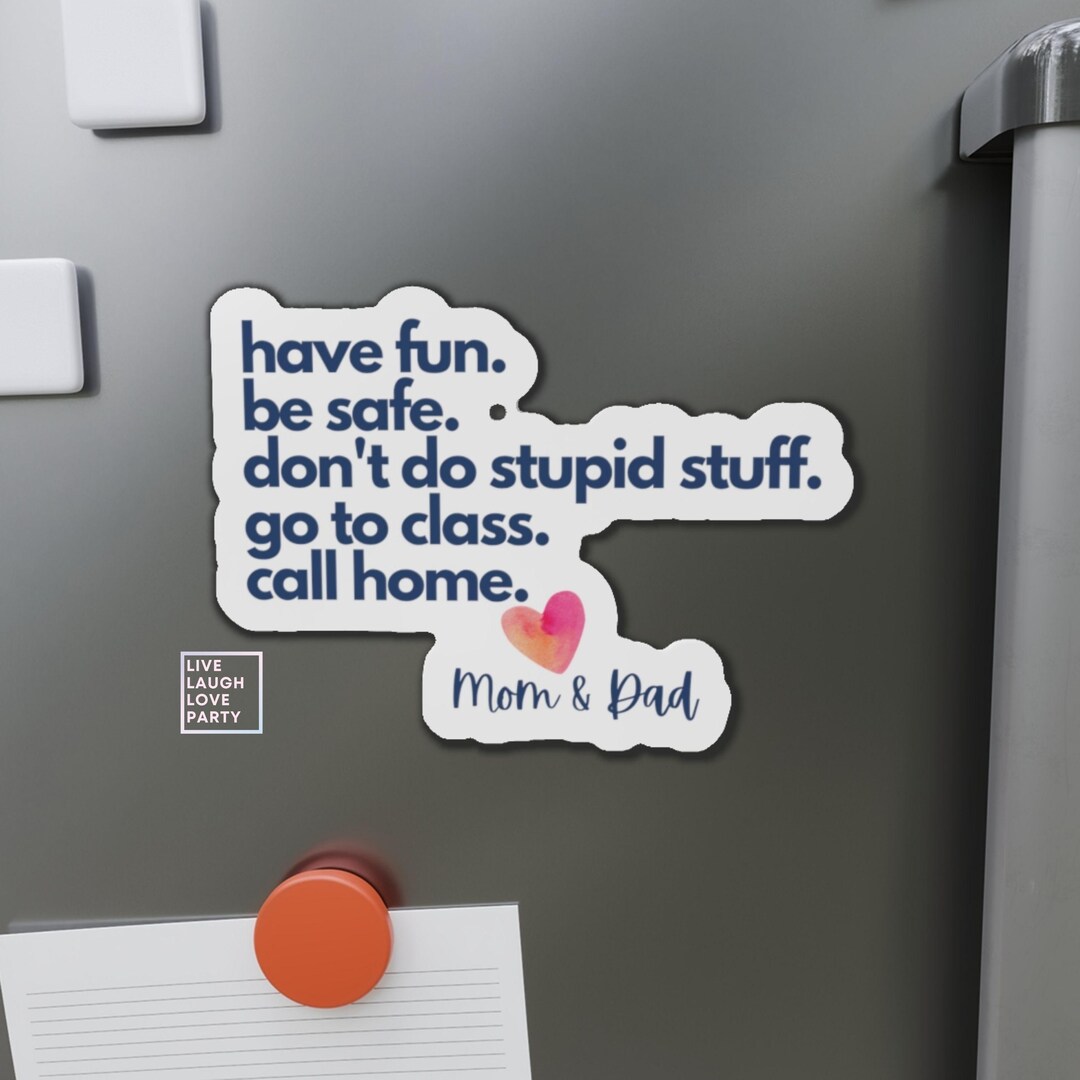 Personalized "don't Do Stupid Stuff" Magnet: College Student Gift - Etsy