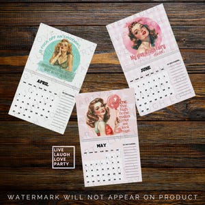 2025 Wall Calendar: Sarcastic Retro Housewife Art - Etsy