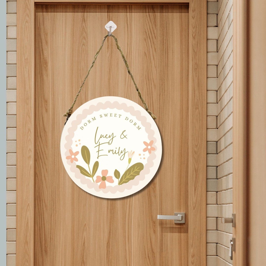 Personalized Dorm Door Sign: Floral Dorm Decor, College Gift - Etsy