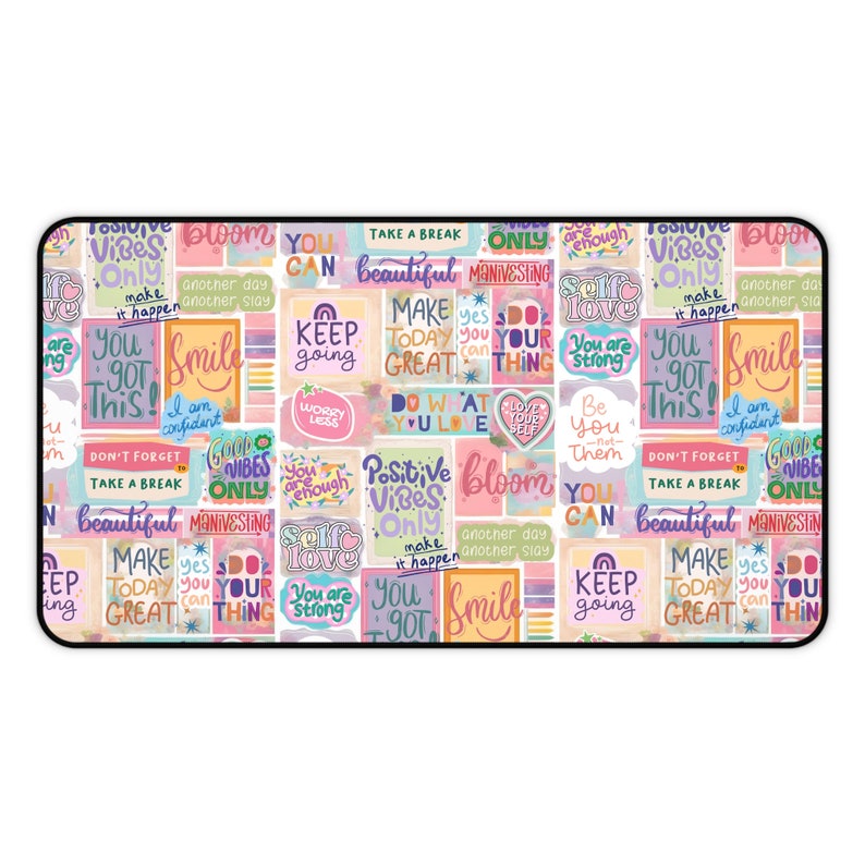 Daily Affirmations Desk Mat, Desk Mat Aesthetic, Gaming Desk Mat ...