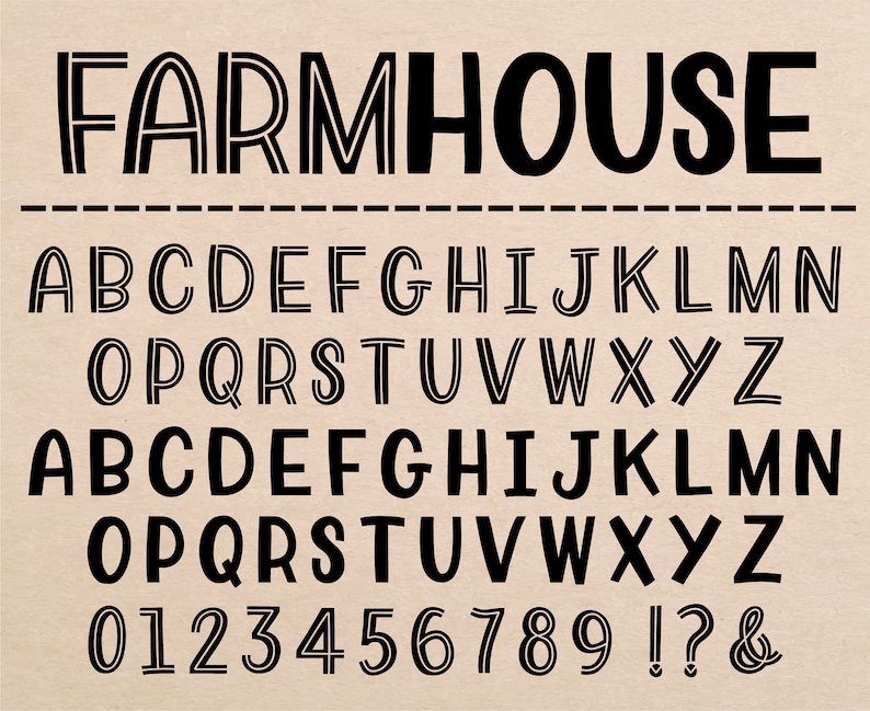 Farmhouse Font Country Font Farmhouse Lemonade Font Farmhouse Letters ...