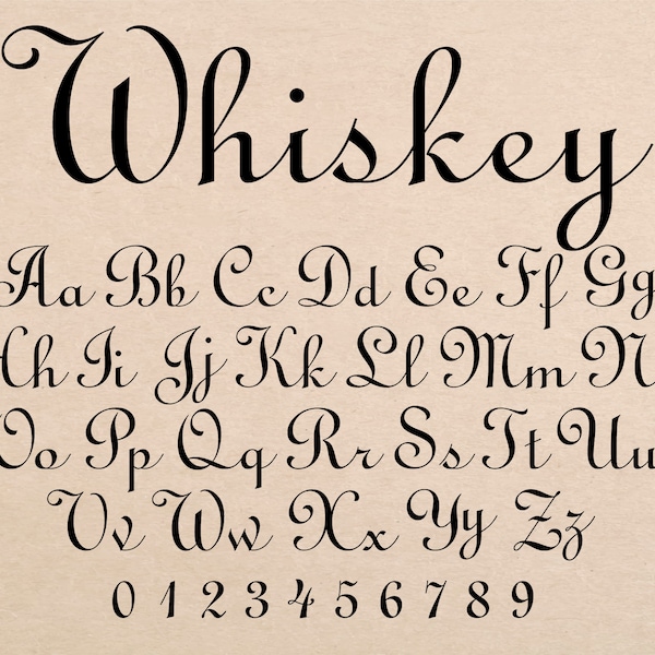 Cursive Font Whiskey - Etsy