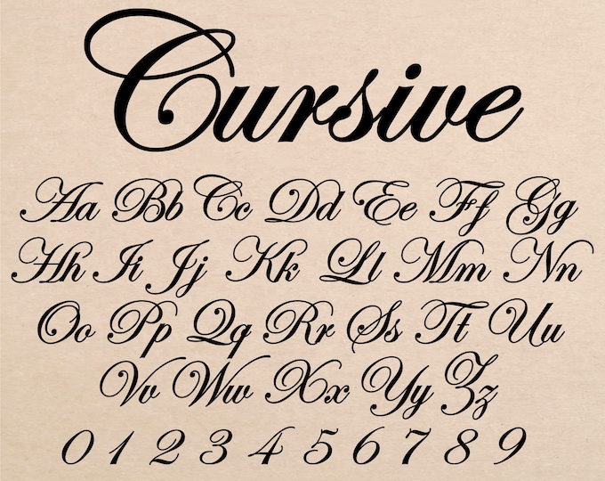 Cursive Font Wedding Font Vintage Cursive Font Lovely Font Old Cursive ...