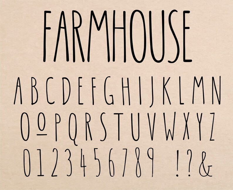 Thin Font Farmhouse Font Tall Thin Font Skinny Font Thin Letters Tall ...