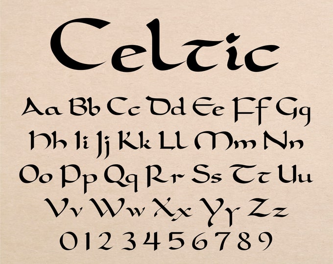 Celtic Font Irish Font Gaelic Font Celtic Letters Svg Celtic Font ...