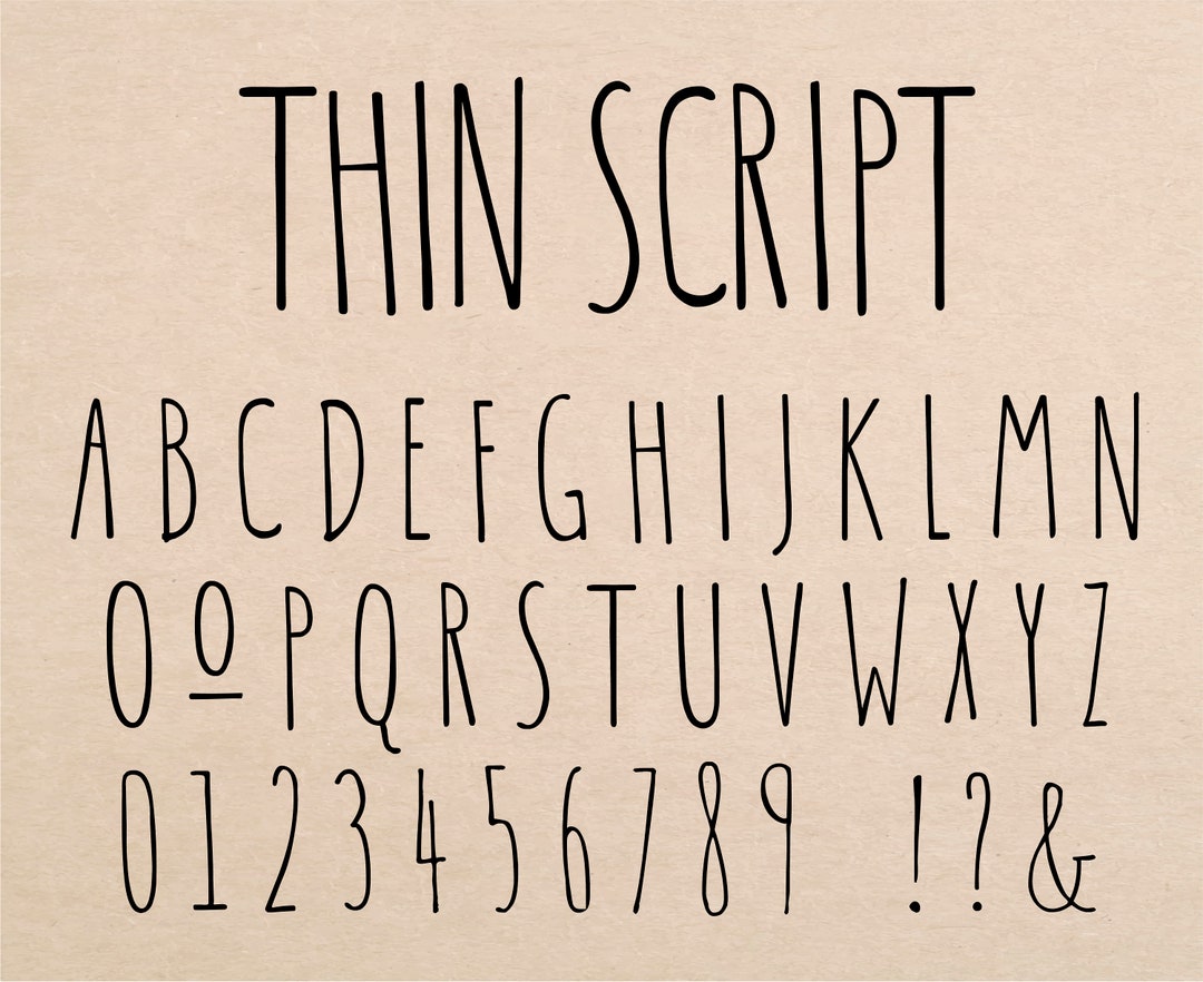 Thin Font Tall Thin Font Farmhouse Font Country Font Skinny Font Slim ...