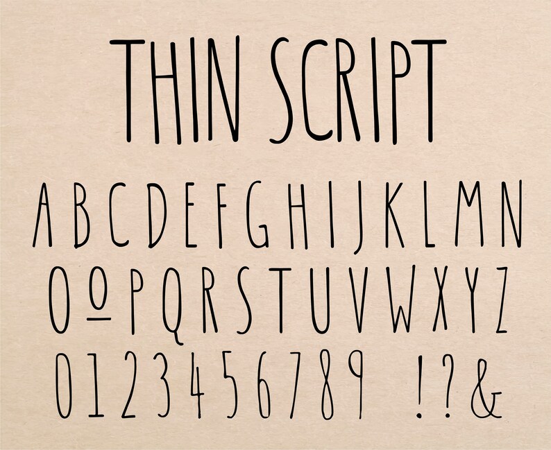 Thin Font Tall Thin Font Farmhouse Font Country Font Skinny Font Slim ...