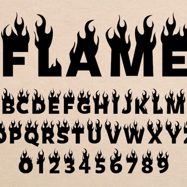 Fire Font Svg - Etsy