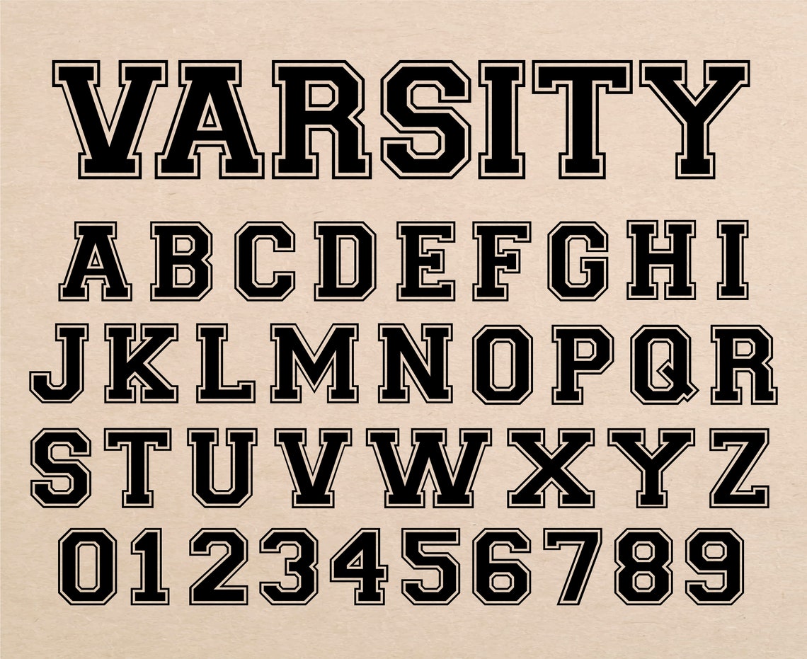 Varsity Font Varsity Letter Font Varsity Alphabet Font Varsity Team ...