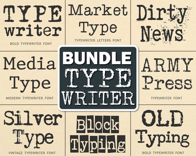 Typewriter Font Ttf Svg Old Typewriter Font Vintage Typewriter Font ...