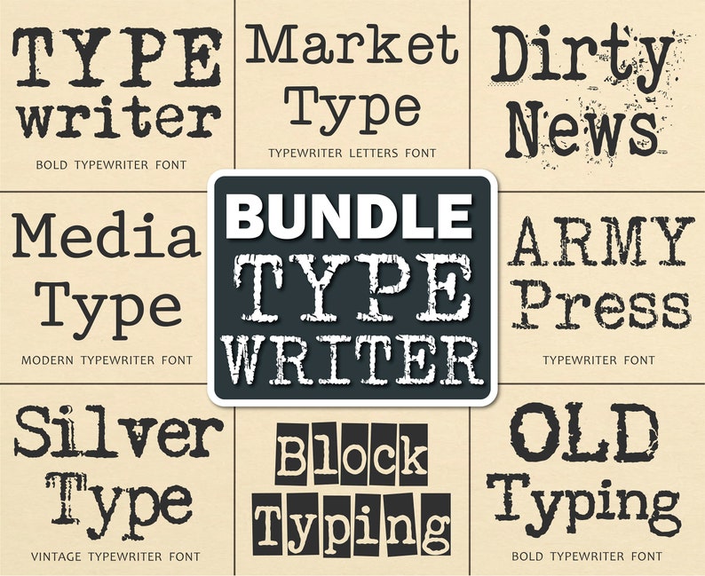 Typewriter Font Type Font American Typewriter Font Old Typewriter Font ...