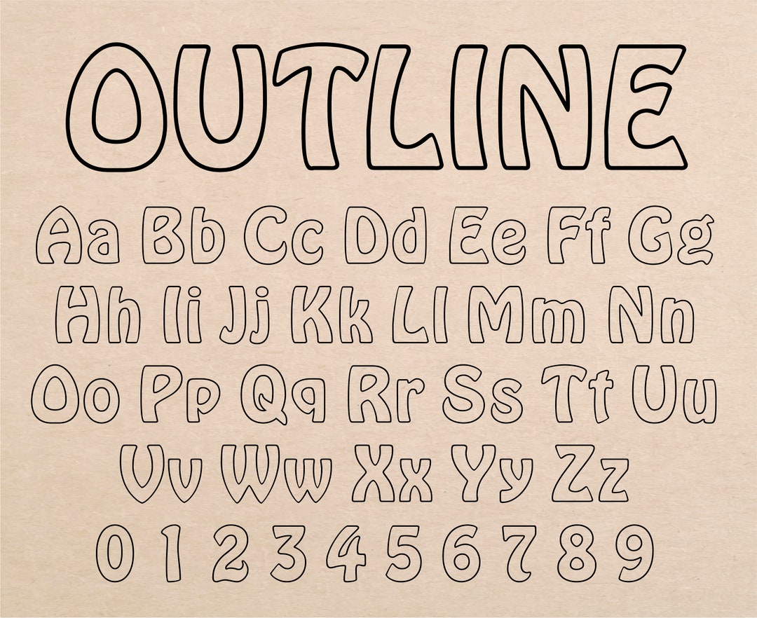 Outline Font Outline Letters Hollow Font Bold Outline Font Hobo Outline Font Outline Script ...