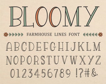 Farmhouse Font Country Font Home Font Rustic Font Farmhouse Lemonade ...