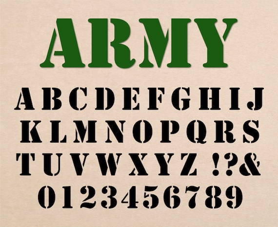 Military Stencil Letters