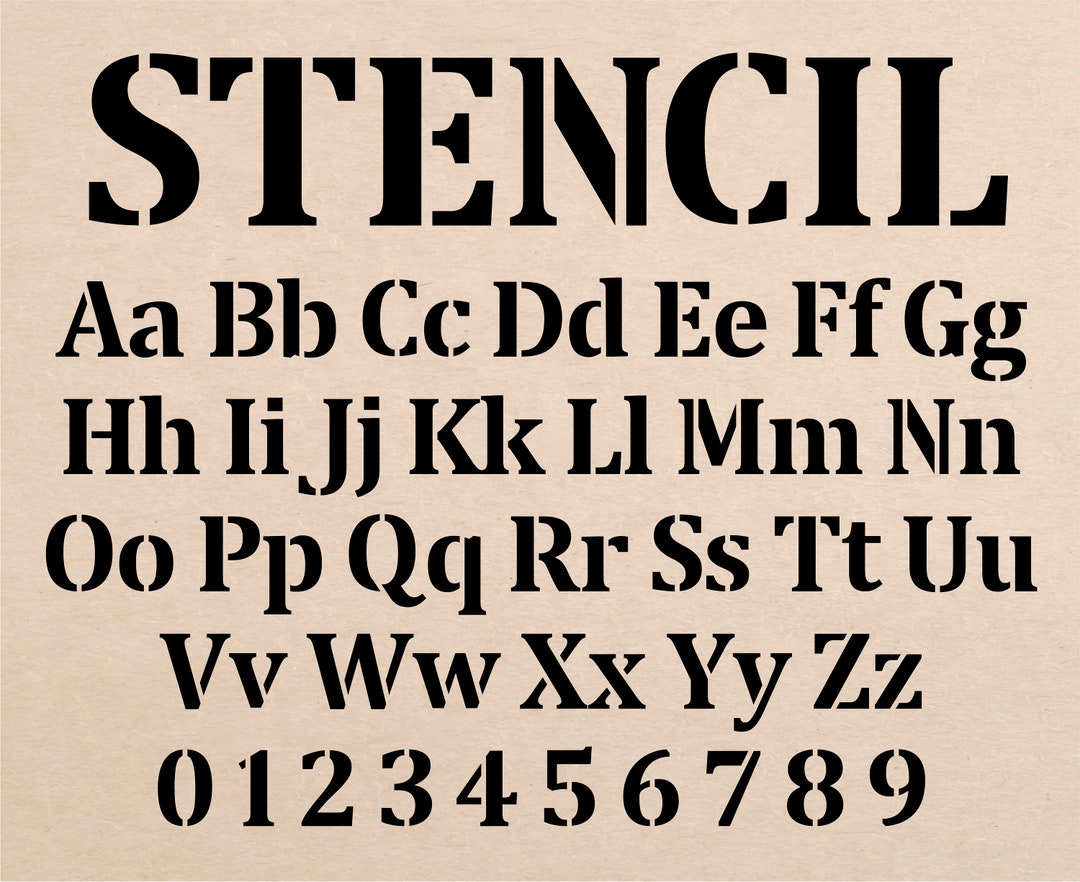 Stencil Font Army Font Military Font Military Stencil Font Army Stencil ...