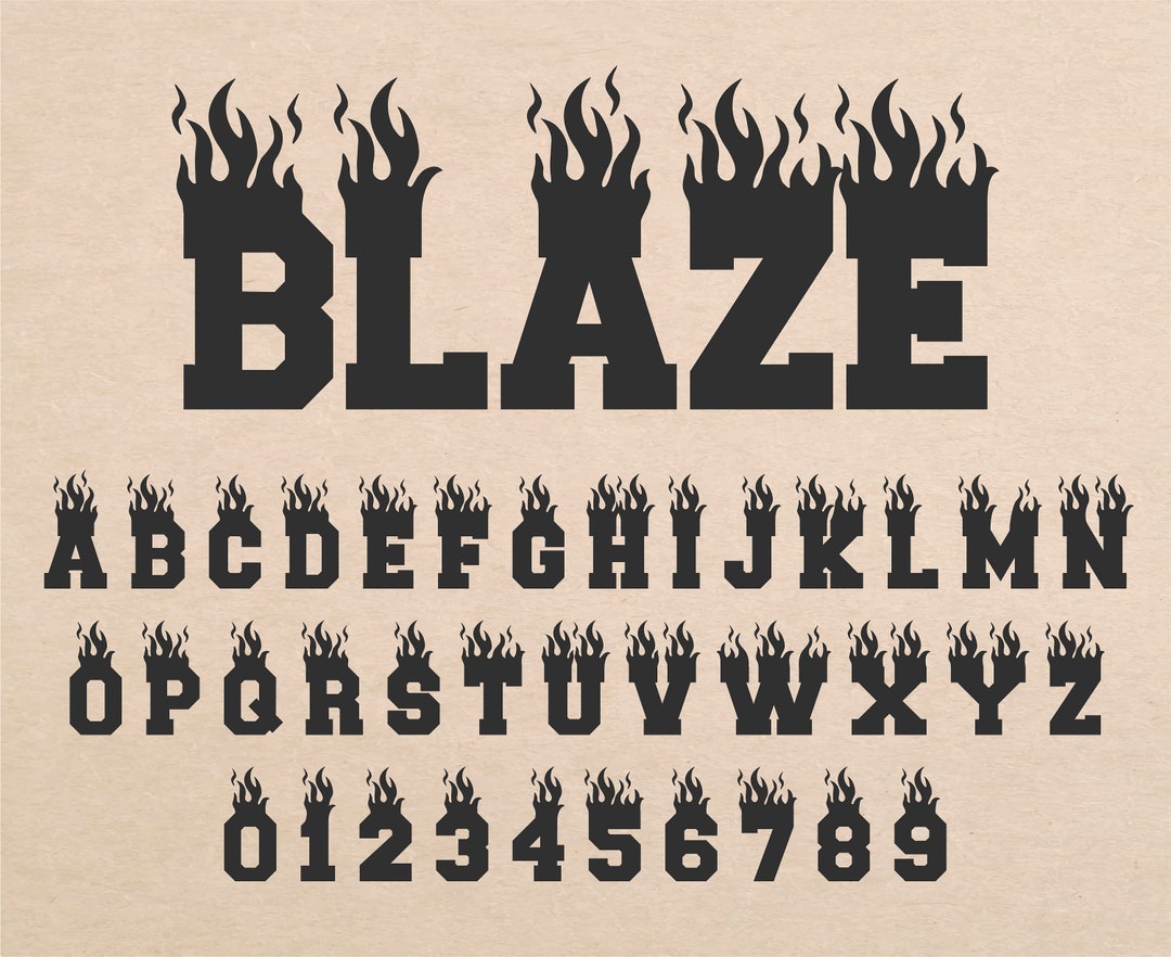 Flame Font Fire Font Burning Font Flaming Letters Font Burning Fire ...