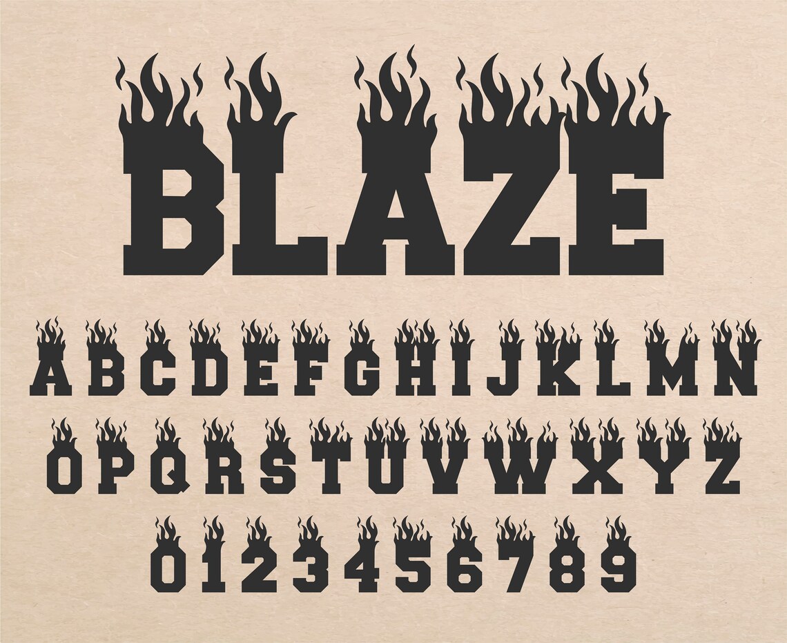 Flame Font Fire Font Burning Font Flaming Letters Font Burning Fire ...