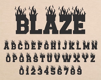 Flame Font Fire Font Burning Font Flaming Letters Font Burning Fire ...
