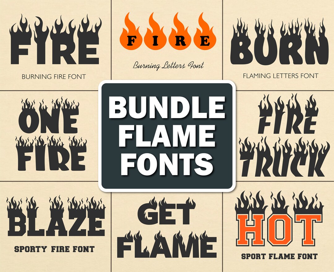 Flame Font Fire Font Burning Font Flaming Letters Font Burning Fire ...