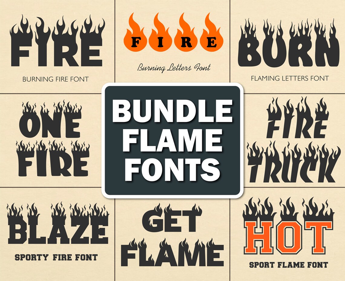 Flame Font Fire Font Burning Font Flaming Letters Font Burning Fire ...