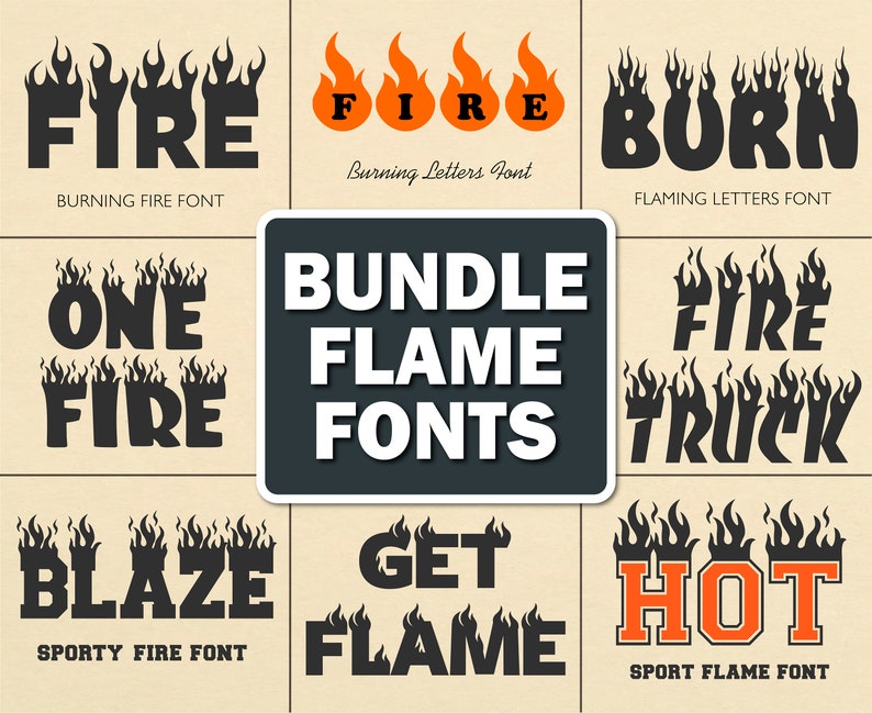 Flame Font Fire Font Burning Font Flaming Letters Font Burning Fire ...