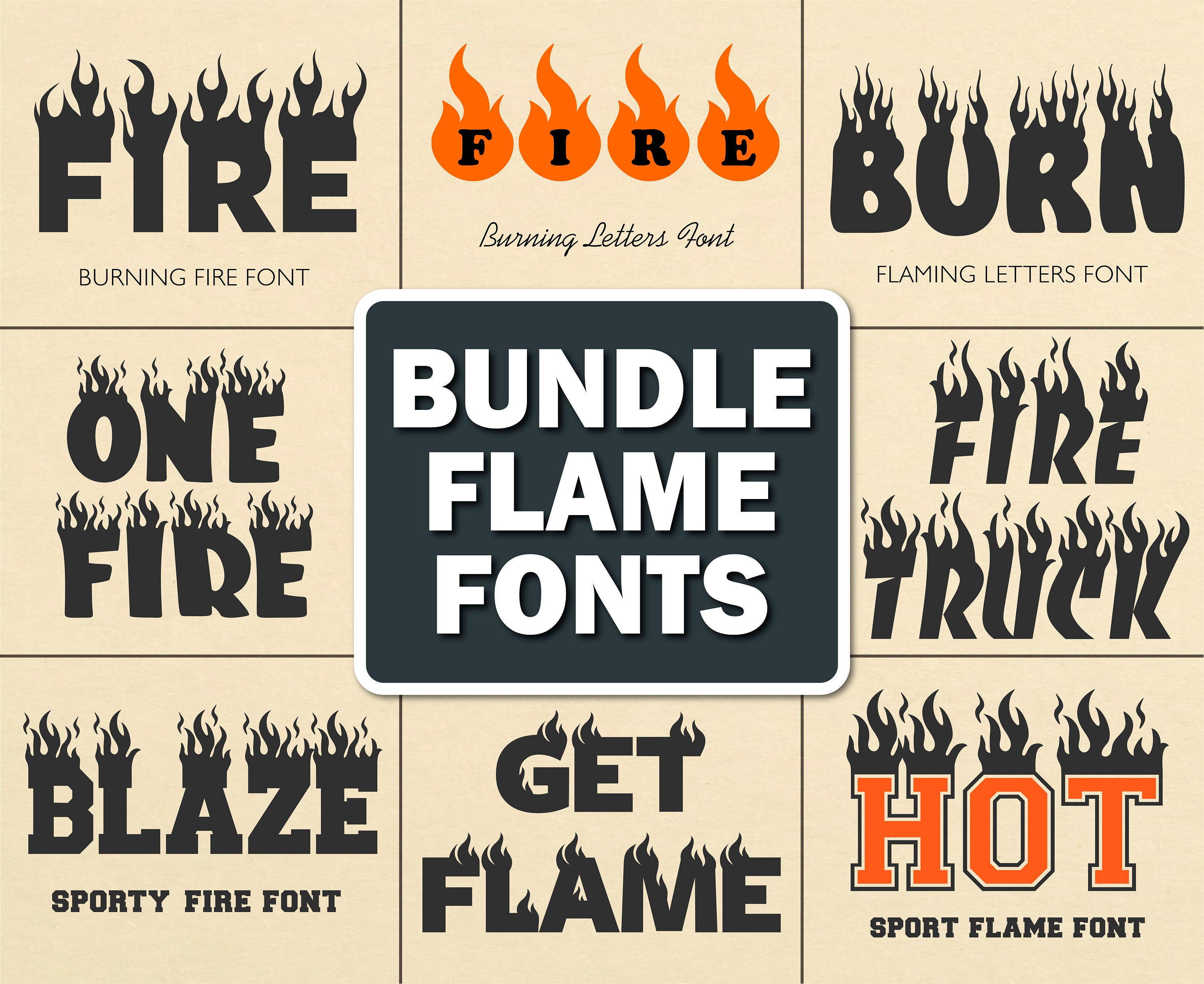 Flame Font Fire Font Burning Font Flaming Letters Font Burning Fire ...