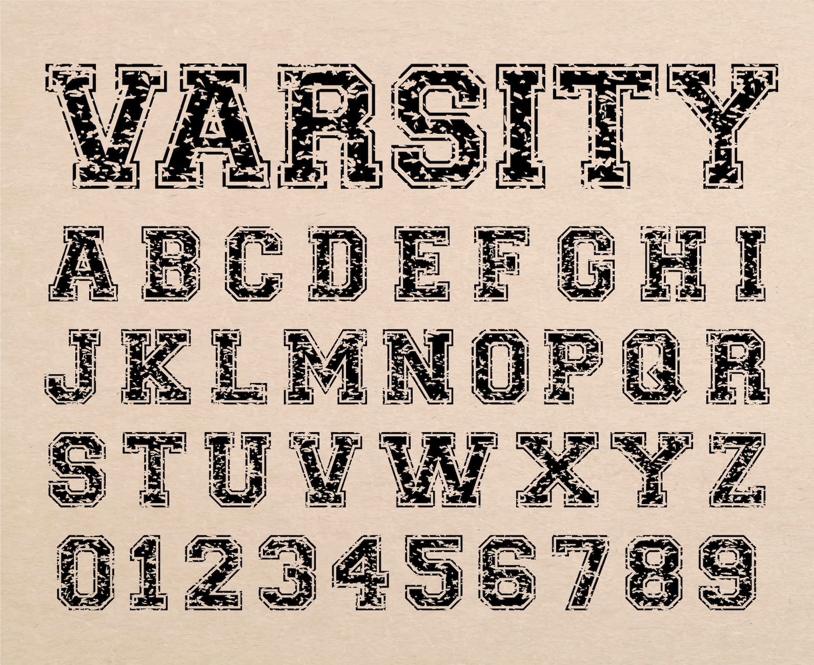 Varsity Font Distressed Varsity Letter Font Varsity Team Font Varsity ...