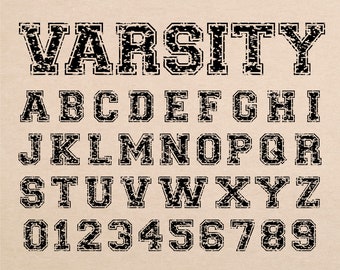Varsity Font Varsity Letter Font Varsity Alphabet Font Varsity Team ...