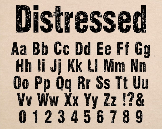 Distressed Font Grunge Distressed Font Stencil Distressed Font Crunge ...