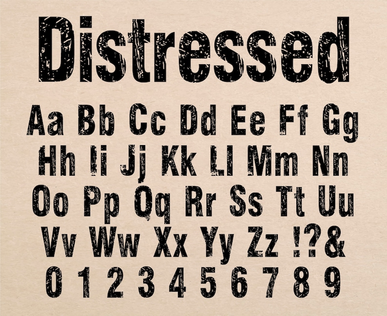 Distressed Font Grunge Distressed Font Stencil Distressed Font Crunge ...