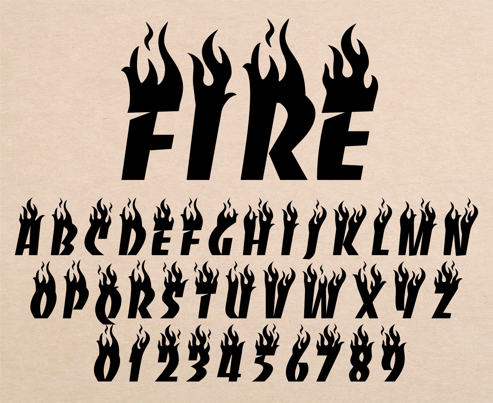 Flame Font Fire Font Burning Font Flaming Letters Font Burning Fire ...