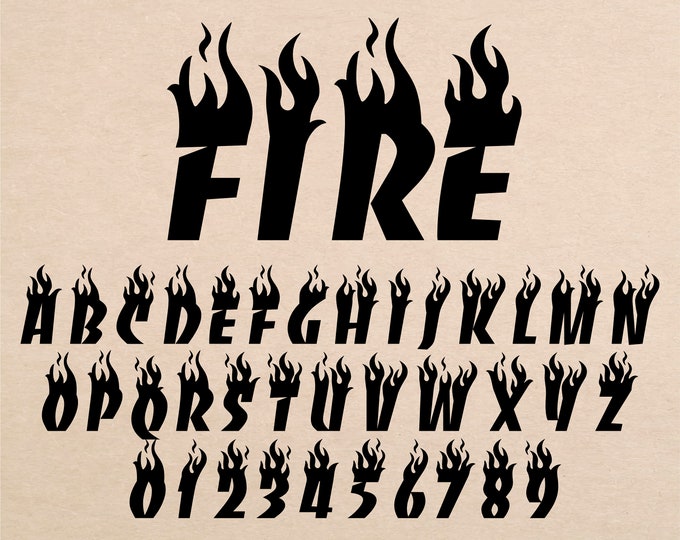 Flame Font Fire Font Burning Font Flaming Letters Font Burning Fire ...